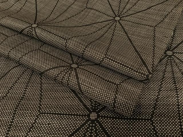 平和屋着物●本場大島紬　泥染め　7マルキ　麻の葉文様　正絹　逸品　AAAV7197zg