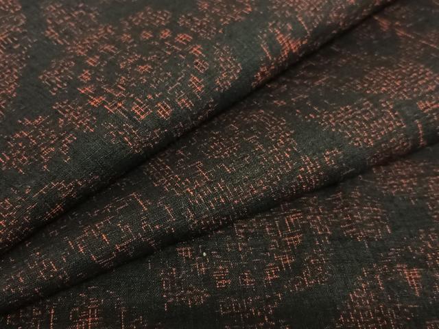 平和屋着物●結城紬　80亀甲　花鳥文　正絹　逸品　AAAV7229zg