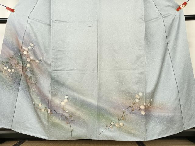 平和屋着物○訪問着 手描き 花籬文 暈し染め 金彩 正絹 逸品