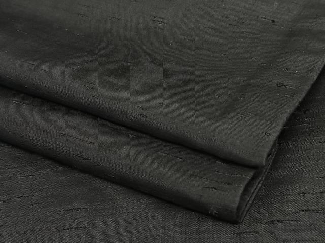 平和屋着物●男性　紬　色無地　黒紅色　正絹　逸品　AAAV7314zg