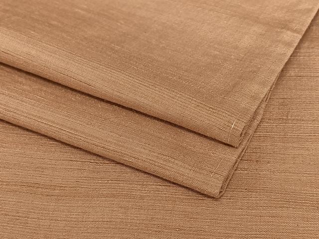 平和屋着物●上質な紬　色無地　遠州茶色　正絹　逸品　未使用　AAAV7339zg