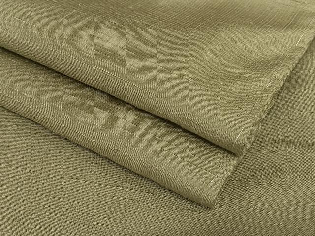 平和屋着物●上質な紬　色無地　灰汁色　正絹　逸品　AAAV7348zg