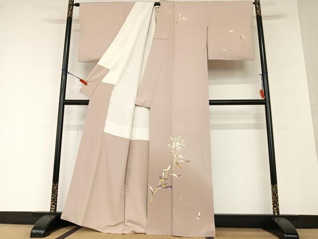 平和屋着物○京加賀友禅 百貫石峰 訪問着 草花文 暈