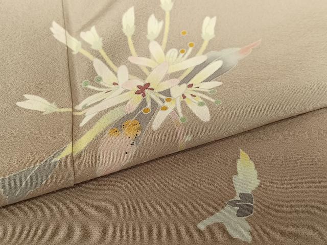 平和屋着物○京加賀友禅 百貫石峰 訪問着 草花文 暈