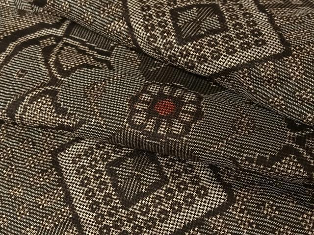 平和屋着物●本場大島紬　龍郷絣　正絹　逸品　AAAV7508zg