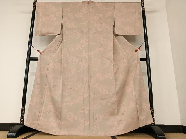 平和屋着物○上質な小紋 手描き 舞花文 正絹 逸品 AAAV7513zg