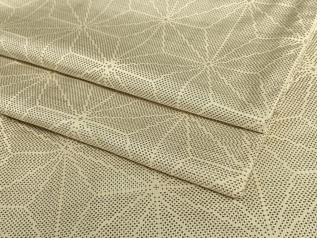 平和屋着物●本場大島紬　白大島　カタス7マルキ　麻の葉文様　正絹　逸品　AAAV7550zg