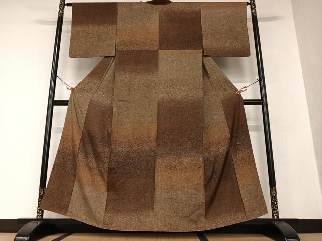 平和屋着物●上質な小紋　作家物　南出峯雨　霞文　暈し染め　鈴乃屋扱い　正絹　逸品　AAAV7560zg