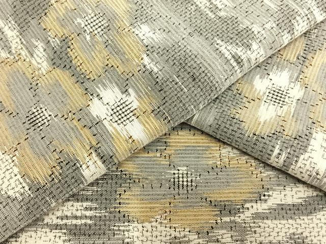 平和屋着物▽上質な紬　単衣　舞花文　正絹　逸品　AAAV8426fy