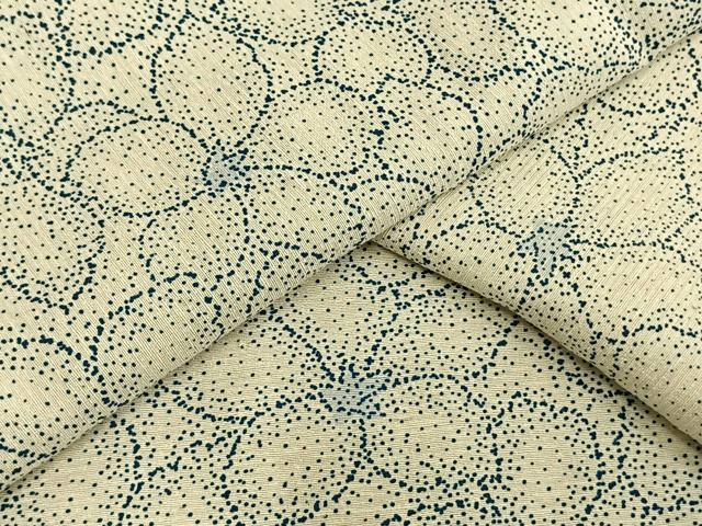 平和屋着物▽上質な小紋　単衣　紬地　花尽くし　正絹　逸品　AAAV8485fy