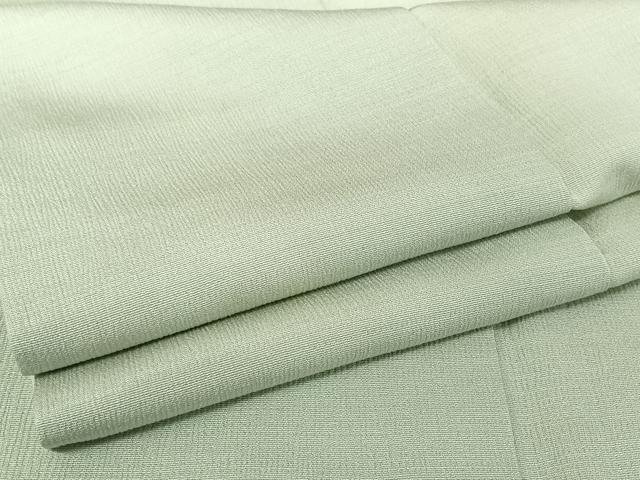 平和屋着物●上質な色無地　白緑色　正絹　逸品　AAAV9006np