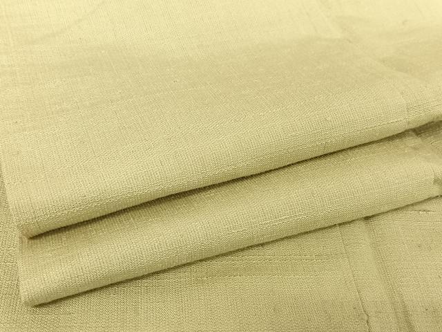 平和屋着物●上質な紬　色無地　蒸栗色　正絹　逸品　AAAV9019np