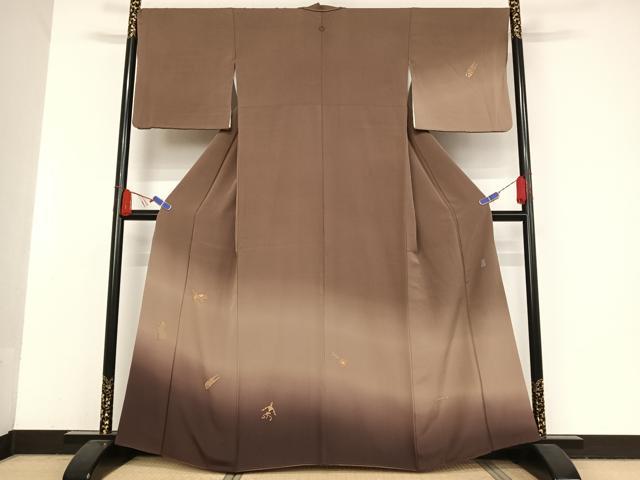 平和屋着物●十日町　加賀草木友禅の第一人者　田村哲彦　訪問着　楽器文　暈し染め　正絹　逸品　AAAV9023np