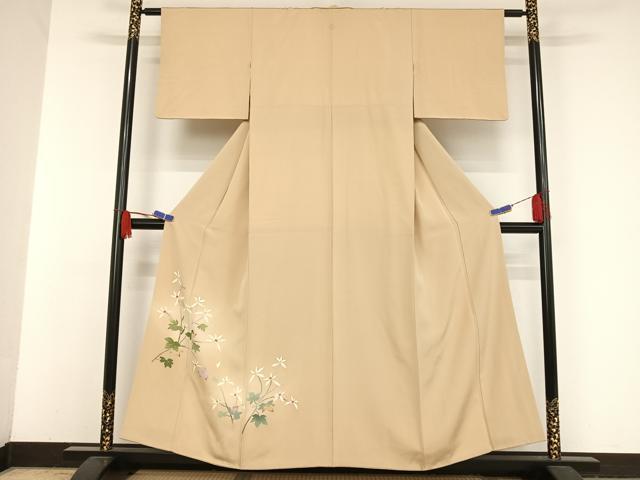 平和屋着物●本加賀友禅作家　成竹登茂男　色留袖　草花文　正絹　逸品　AAAV9036np