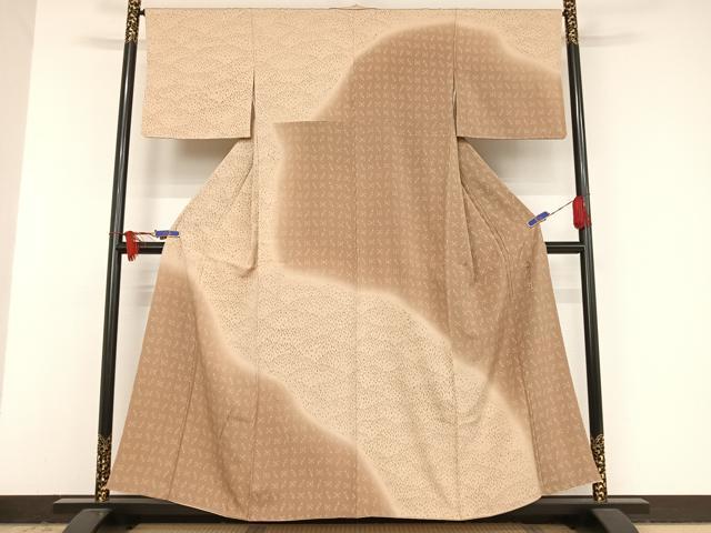 平和屋着物●二代目 川村久太郎　訪問着　樹林文　暈し染め　正絹　逸品　AAAV9043np