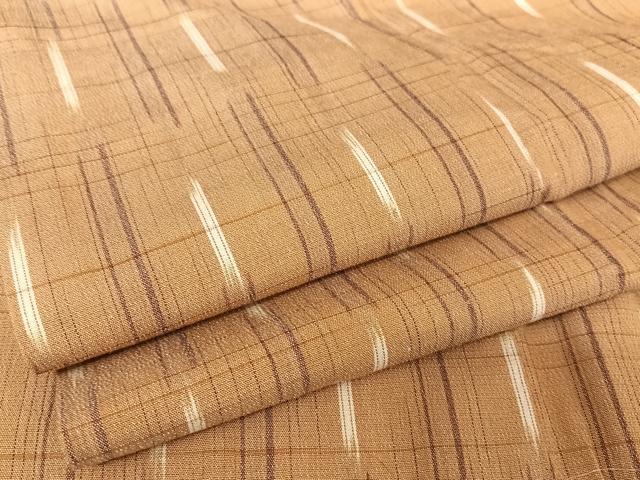 平和屋着物●上質なお召　縞　正絹　逸品　AAAV9056np