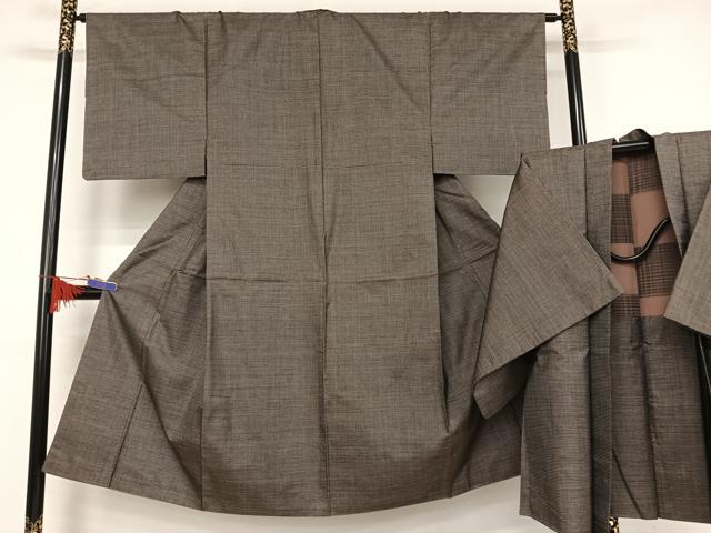 平和屋着物●男性　本場大島紬　アンサンブル　120亀甲　総詰　正絹　逸品　AAAV9070np