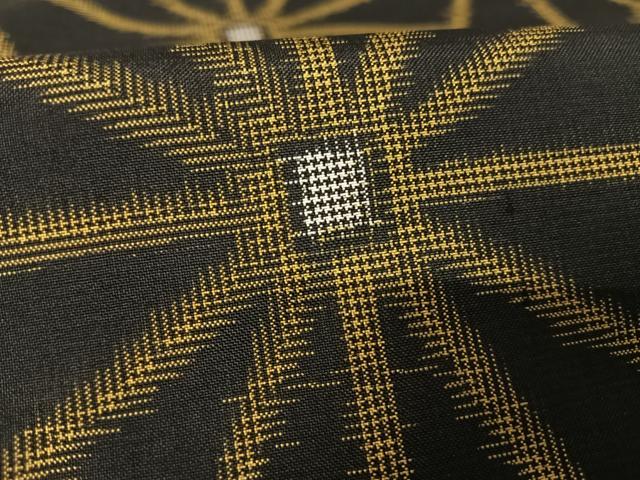 平和屋着物○本場村山大島紬 麻の葉文様 正絹 逸品 AAAV9093np