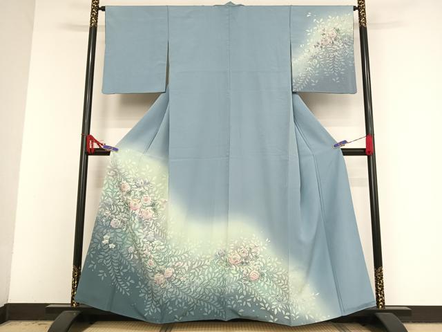 平和屋着物●訪問着　絞り　辻が花　暈し染め　正絹　逸品　AAAV9096np