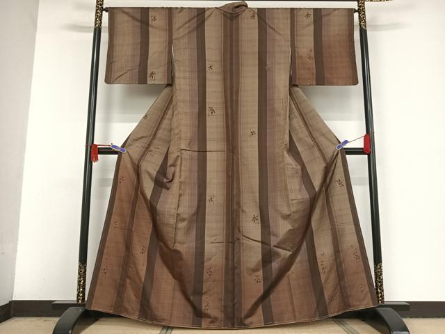 平和屋着物□極上 紬 藍染 市松 逸品 DZAA7621kh5