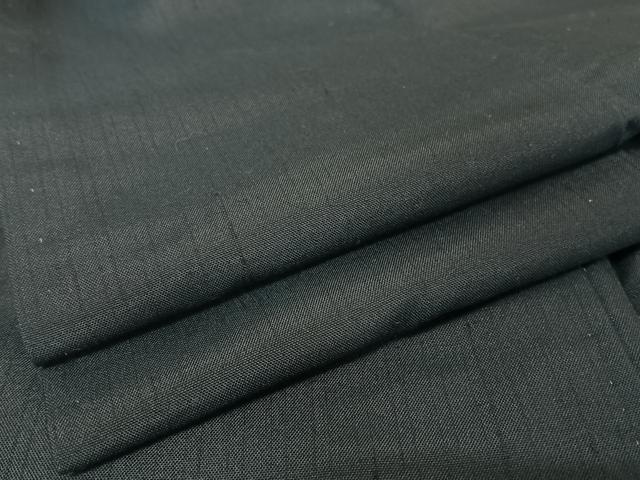 平和屋着物●男性　紬　縞　羊羹色　正絹　逸品　AAAV9116np