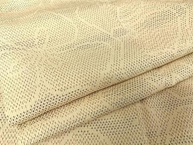 平和屋着物●本塩沢　舞花文　正絹　逸品　AAAV9125np