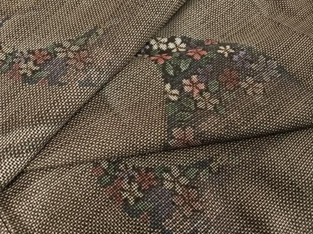 平和屋着物●本場大島紬　9マルキ　総絣　扇花文　正絹　逸品　AAAV9129np