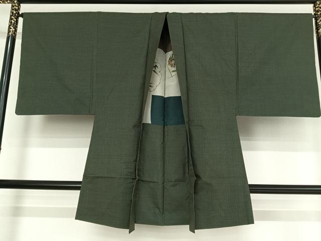 平和屋着物○男性 本場大島紬 アンサンブル 兵児帯・羽織紐セット 80