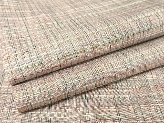 平和屋着物●上質な紬  格子　正絹　逸品　未使用　AAAV9196np