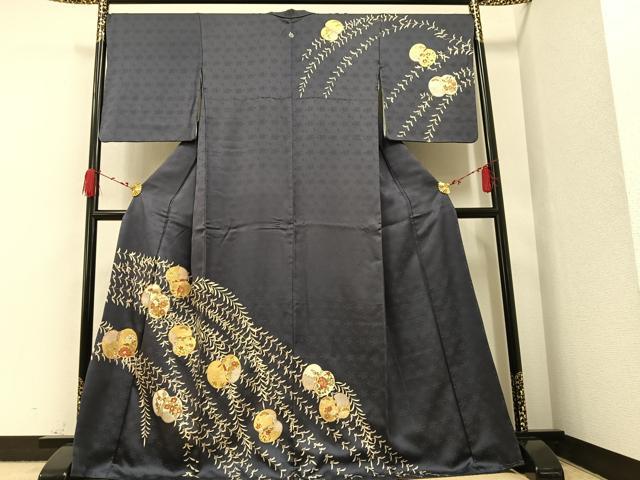 平和屋着物●訪問着　駒刺繍　毛鞠　金彩　正絹　逸品　AAAV9381ph