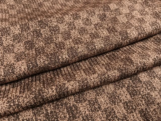 平和屋着物●男性　小紋　市松文様　正絹　逸品　AAAV9388ph