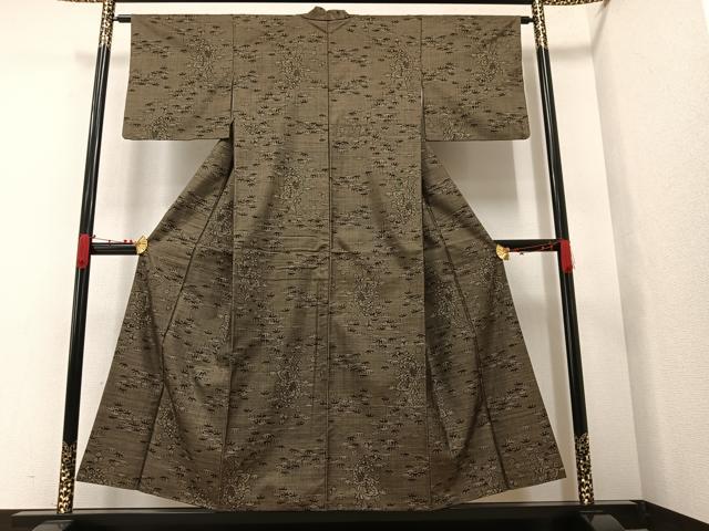 平和屋着物○本場大島紬 9マルキ 梅笹文 正絹 逸品 AAAV9440ph