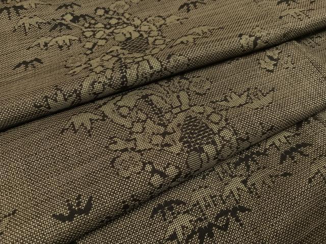 平和屋着物●本場大島紬　9マルキ　梅笹文　正絹　逸品　AAAV9440ph