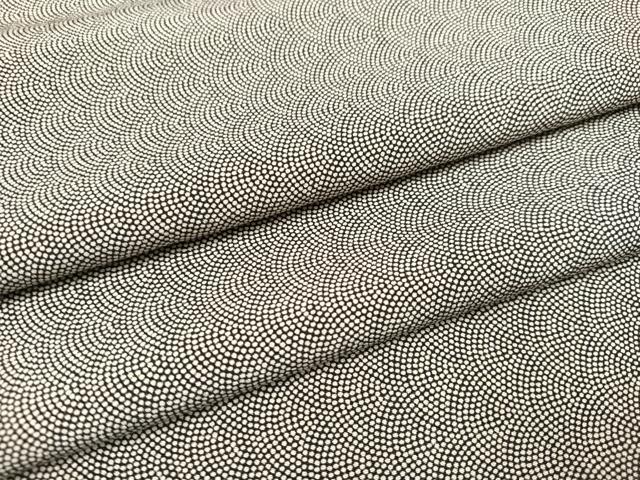 平和屋着物●江戸小紋　鮫小紋柄　黒地　正絹　逸品　AAAW0016ph