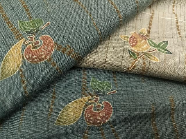 平和屋着物●伝統工芸士　七代目　吉澤与市　小紋　紬地　型染め　成り物　正絹　逸品　未使用　AAAW0047ph