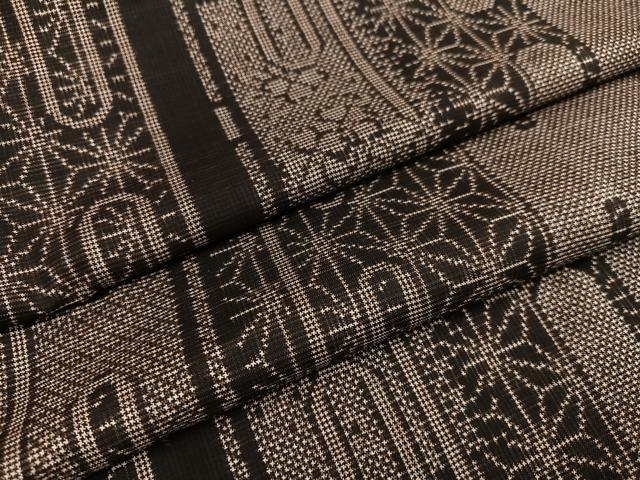 平和屋着物●本場大島紬　7マルキ　麻の葉花間道　正絹　逸品　AAAW0057ph