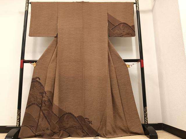 平和屋着物●訪問着　草花文　正絹　逸品　未使用　AAAW0062ph