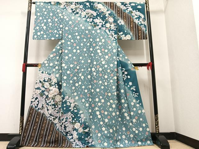 平和屋着物●訪問着　絞り　辻が花　暈し染め　金彩　正絹　逸品　AAAW0069ph