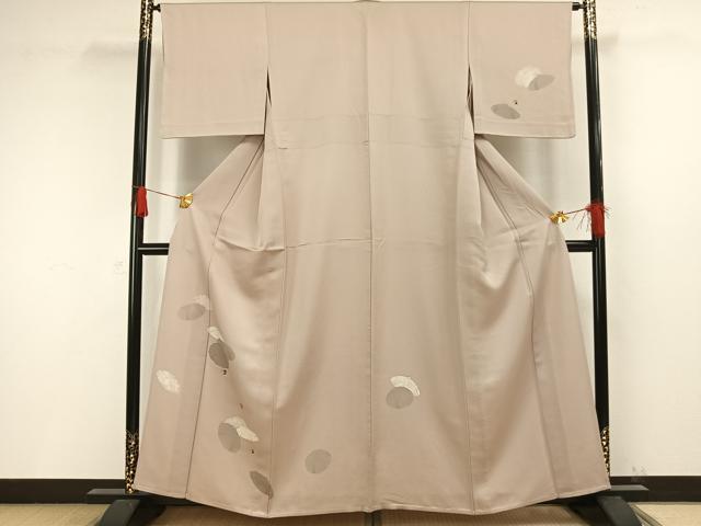 平和屋着物▽訪問着　単衣　駒刺繍　人物文　金糸　金彩　正絹　逸品　AAAW1358fy