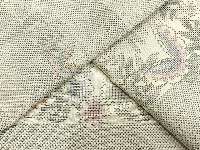 平和屋着物○本場大島紬 9マルキ 横段吉祥文 正絹 逸品 CAAS9381th