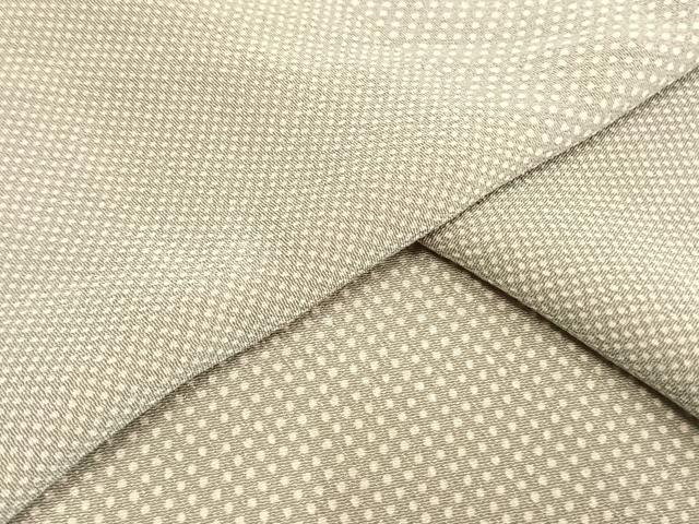 平和屋着物▽上質な小紋　単衣　浜ちりめん　伊と幸　市松水玉文　反端付き　正絹　逸品　AAAW1389fy