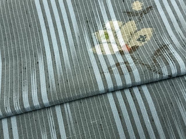 平和屋着物▽男性 紬 単衣 霞文 正絹 逸品 未使用 BAAT1109hv