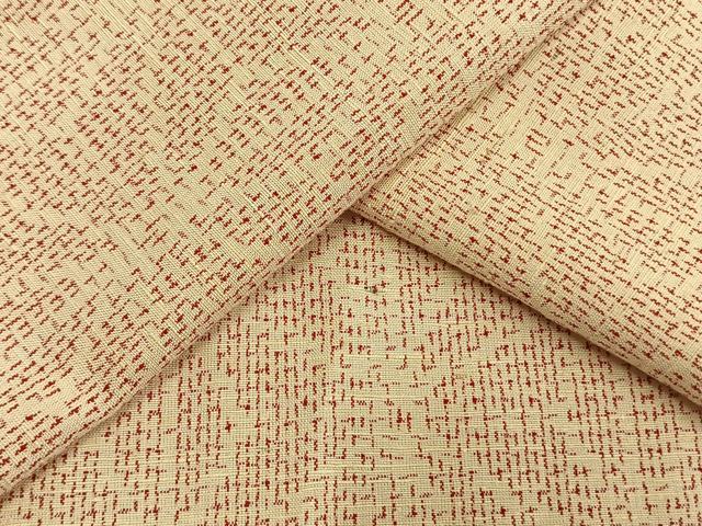 平和屋着物▽上質な紬　単衣　麻の葉文様　正絹　逸品　AAAW1470fy