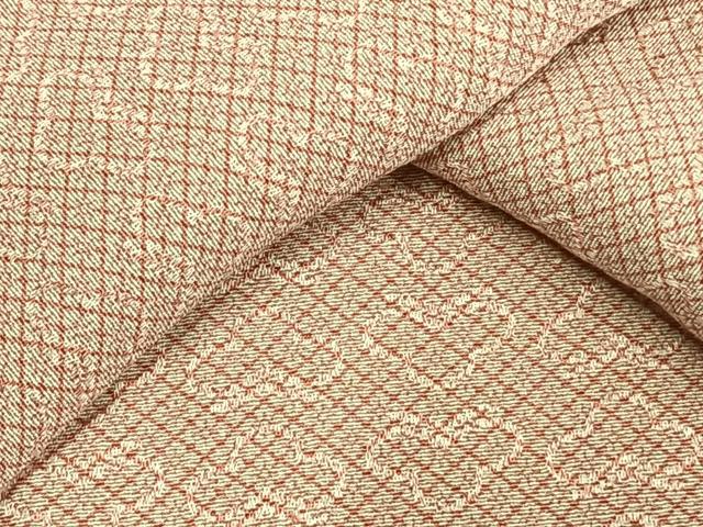 平和屋着物▽上質な小紋　単衣　花菱文　正絹　逸品　AAAW1472fy