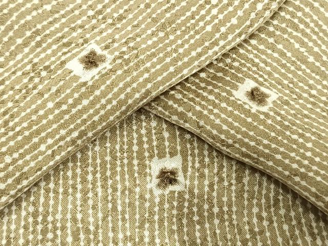 平和屋着物▽上質な小紋　単衣　絞り　あられ文　正絹　逸品　AAAW1479fy