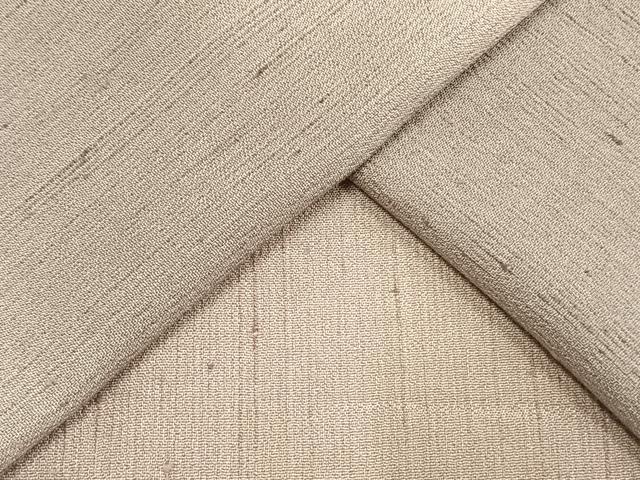 平和屋着物▽上質な紬　単衣　霞文　正絹　逸品　AAAW1481fy