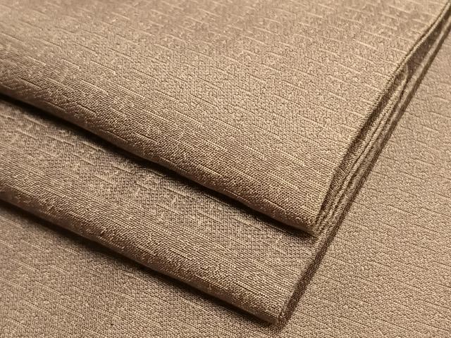 平和屋着物▽お召　単衣　抽象文　正絹　逸品　AAAW1511fy