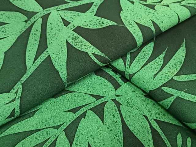 平和屋着物▽上質な小紋　単衣　枝葉文　ろうけつ染め　正絹　逸品　AAAW1530fy