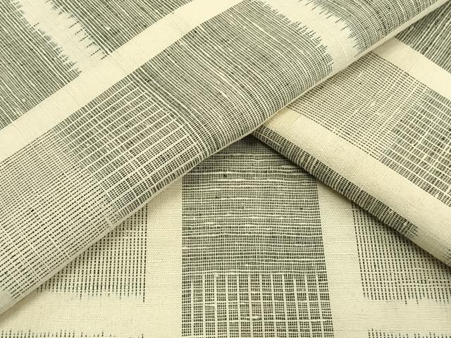 平和屋着物▽上質な紬　単衣　駒結城　色紙文　反端付き　正絹　逸品　AAAW1564fy