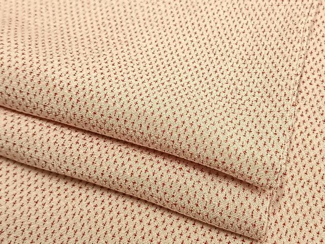 平和屋着物▽本塩沢　単衣　蚊絣　正絹　逸品　AAAW1566fy